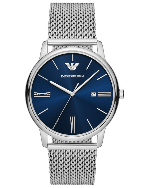 Emporio Armani - Three-Hand Date Stainless Steel Mesh Watch - AR11571