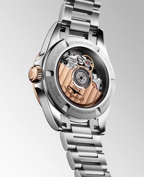 Longines Conquest- Automatic Green Dial Steel 18ct RG Cap 30mm - L3320